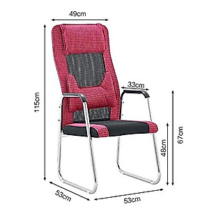 ZLBYB Home Computer Chair Waist Staff Office Chair Breathable Boss Chair Fixed Armrest Arch High Back Student Chair (Color : As2)