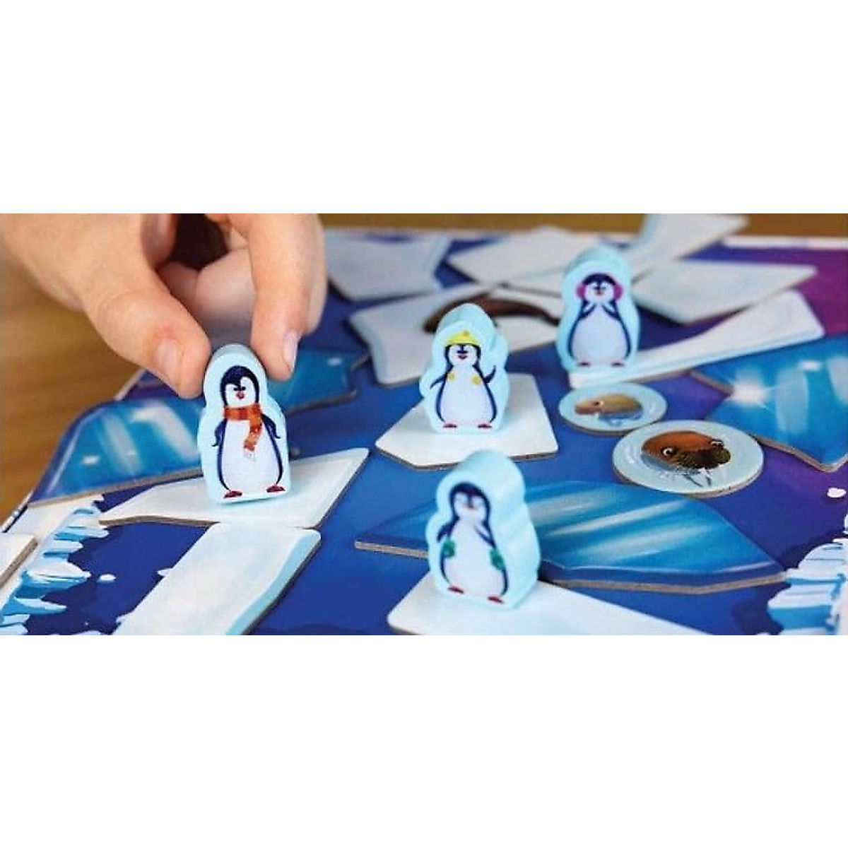 Ice Hoppers Fun Cooperative Preschool Board Game – Kids and Family Friendly Educational Penguin Game by Blue Orange Games - 1 to 4 Players for Ages 6+