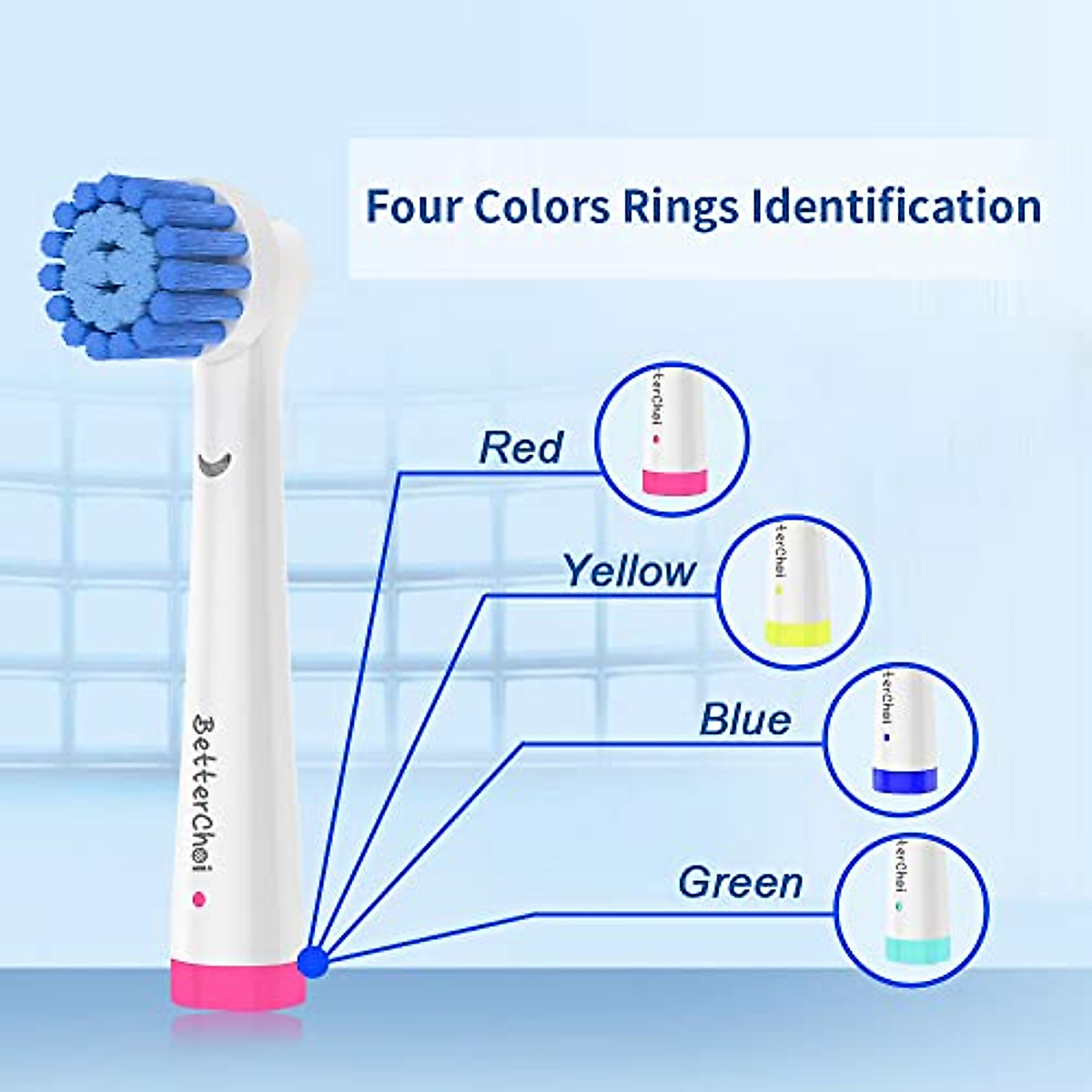 8 Pack Sensitive Gum Care Replacement Brush Heads Compatible with Oral b Braun Electric Toothbrush. Soft Bristle for Superior and Gentle Clean