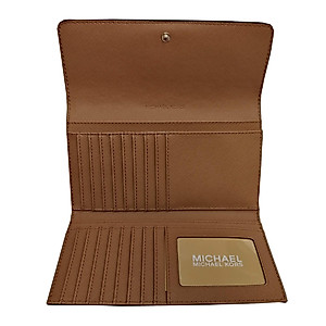 Michael Kors Jet Set Travel Large Trifold Leather Wallet (Brown 2018)