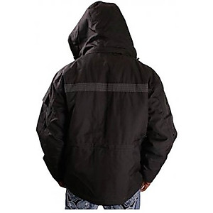 Caterpillar Men's Heavy Insulated Parka (Regular and Big & Tall Sizes), Black, X Large