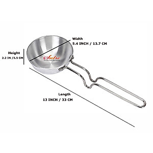 Hard Anodized Aluminium Tadka Pan Set of 2,Hard Anodized Mini Fry Pan/Tadka Pan,Dal Tadka Pan -Black and Silver