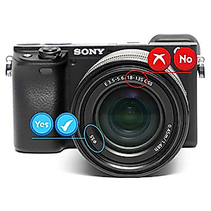 55mm Lens Cap Cover for Nikon AF-P(Not AF-S) DX Nikkor 18-55mm f/3.5-5.6G VR,Sony FE 28-70mm f/3.5-5.6 OSS,HUIPUXIANG Compatible with Canon EF-M 11-22mm f/4-5.6 is STM Lens 55mm Filter Thread[2 Pack]