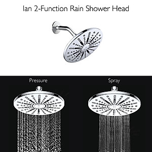 Design House 582718-PC Ian Modern 8-inch 2-Function Showerhead, Polished Chrome