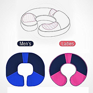 Seat Cushion for Office Chair Gaming Chair Wheelchair - Ergonomic Desk Chair Cushion Pillows for Pain Relief - Comfort Memory Foam Coccyx Pad for Sitting- Washable Cover-Man-NAWY Blue & Royal Blue-B