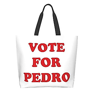 Coirtbom Vote For Pedro 2024 Tote Bag Ladies Cute Shopping Bag Large Capacity Shoulder Bag Work Fit Fashion Handbag Organizer