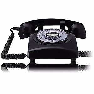 The Original 60s Cable from Opis, Germany: 1960s-1970s Phone/Rotary Phone/Retro Phone/Old School Phone/Rotary Dial Phone/Telefonos Retro/Vintage Corded Telephone (Black)