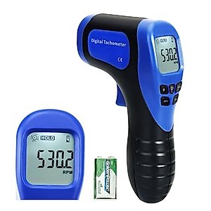 Digital LCD Photo Tachometer Non-Contact RPM Meter Speed Gauge Surface Speed Tach Meter