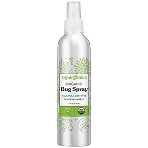 Sky Organics Organic Bug Spray for Body, Alcohol & DEET Free USDA Certified Organic to Protect & Repel, 4 fl. Oz.