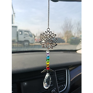 Healing Crystal Car Hanging Flower Accessories Rearview Mirror Window Garden Decorations Wall Home Decor Ornaments