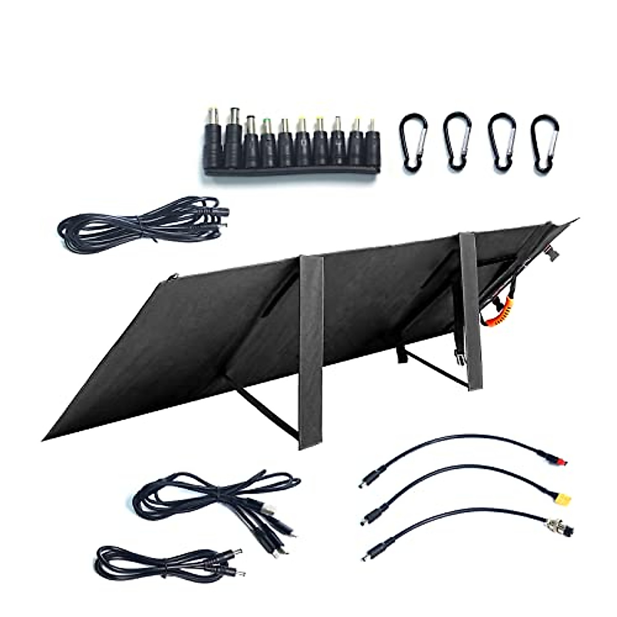 Tasanol 100W Portable Solar Panel,Foldable Monocrystalline Solar Panel Charger for Power Station,Solar Generator,RV,Camping,18V Battery Charging