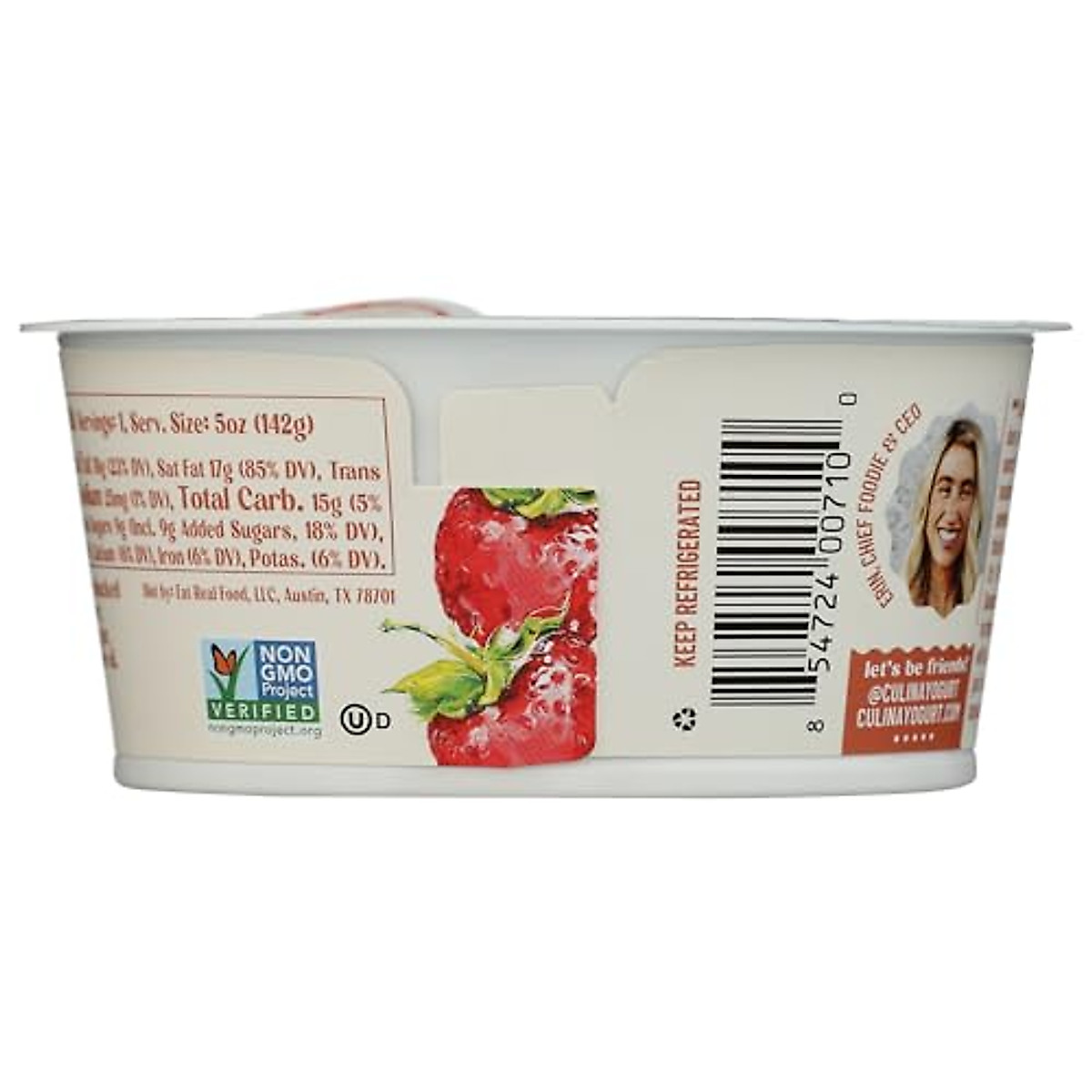 CULINA Strawberry Rose Coconut Yogurt, 5 OZ