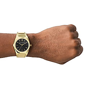 AX ARMANI EXCHANGE Men's Three-Hand Date Gold-Tone Stainless Steel Watch (Model: AX2810)