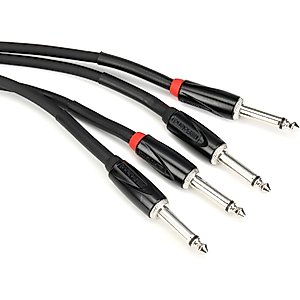 Roland Black Series Interconnect Cable, Dual 1/4-Inch to 1/4-Inch, 10-Feet