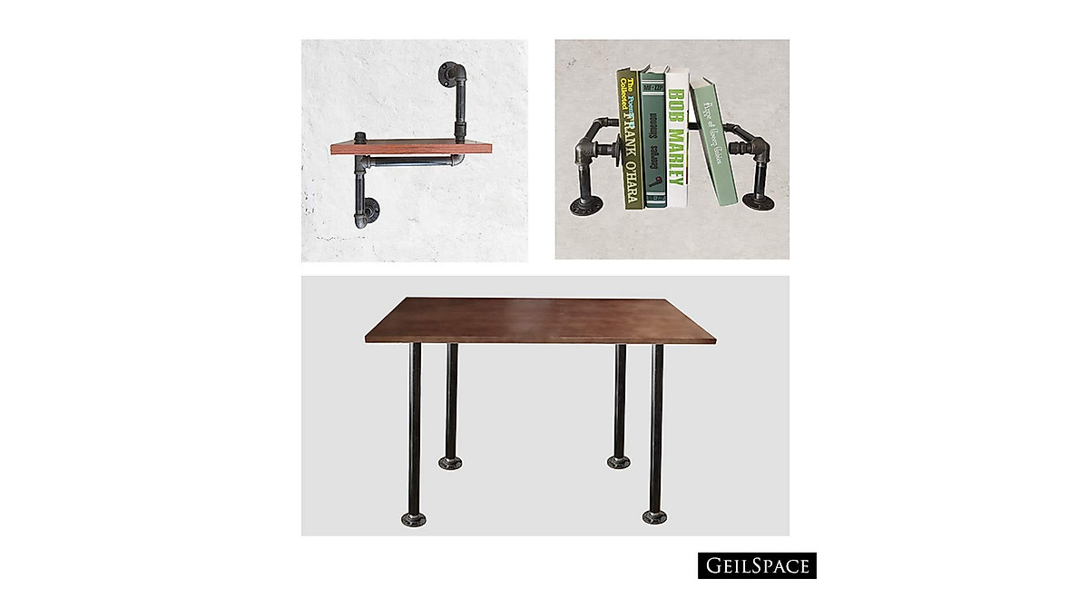 Heavy Duty Grey Metal Pipes for Industrial DIY Shelving