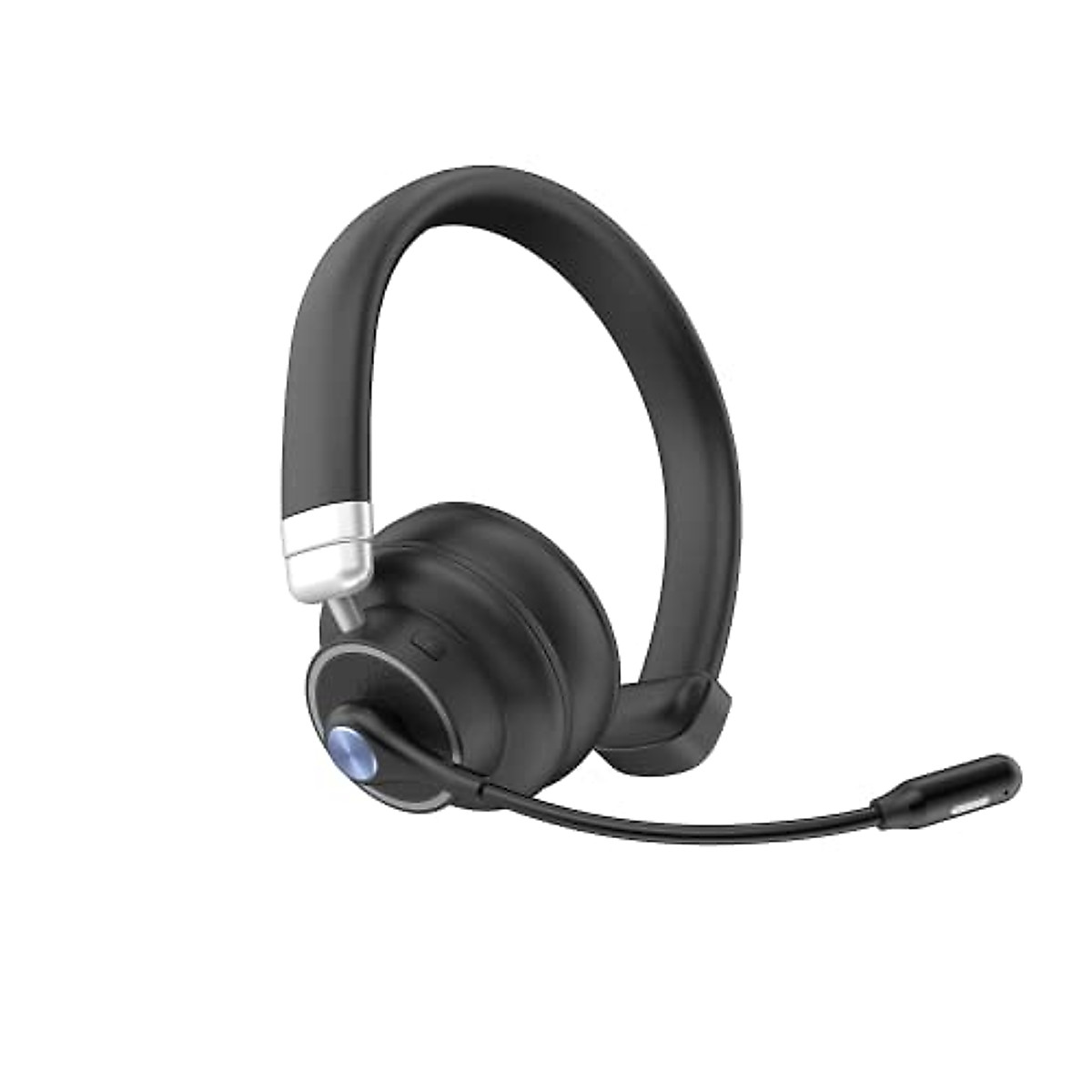 Truck Driver Bluetooth Headset/Office Headset, BT5.0 Wireless Over The Head Headset with Extra Boom Noise Cancelling Mic for Cell Phones,Call Center, Skype, VoIP, Home Work,Trucker