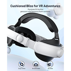Zybervr Head Strap for Meta Quest 3, Comfort Elite Strap for Oculus Quest 3 Accessories, Adjustable Lightweight VR Headset Strap Replacement