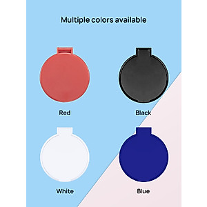 Compact Mirror Bulk Round Makeup Mirror for Purse, Set of 3, 2.6" L x 2.37" W (Black)