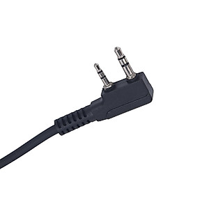 JUYODE Noise Cancelling Overhead Headset Noise Reduction Walkie Talkie Earpiece with Boom Mic VOX PTT for Baofeng UV-5R UV-82HP BF-888s BF-F8HP AR-152 Arcshell AR-5 AR-6 Kenwood 2 Pin Retevis Radio