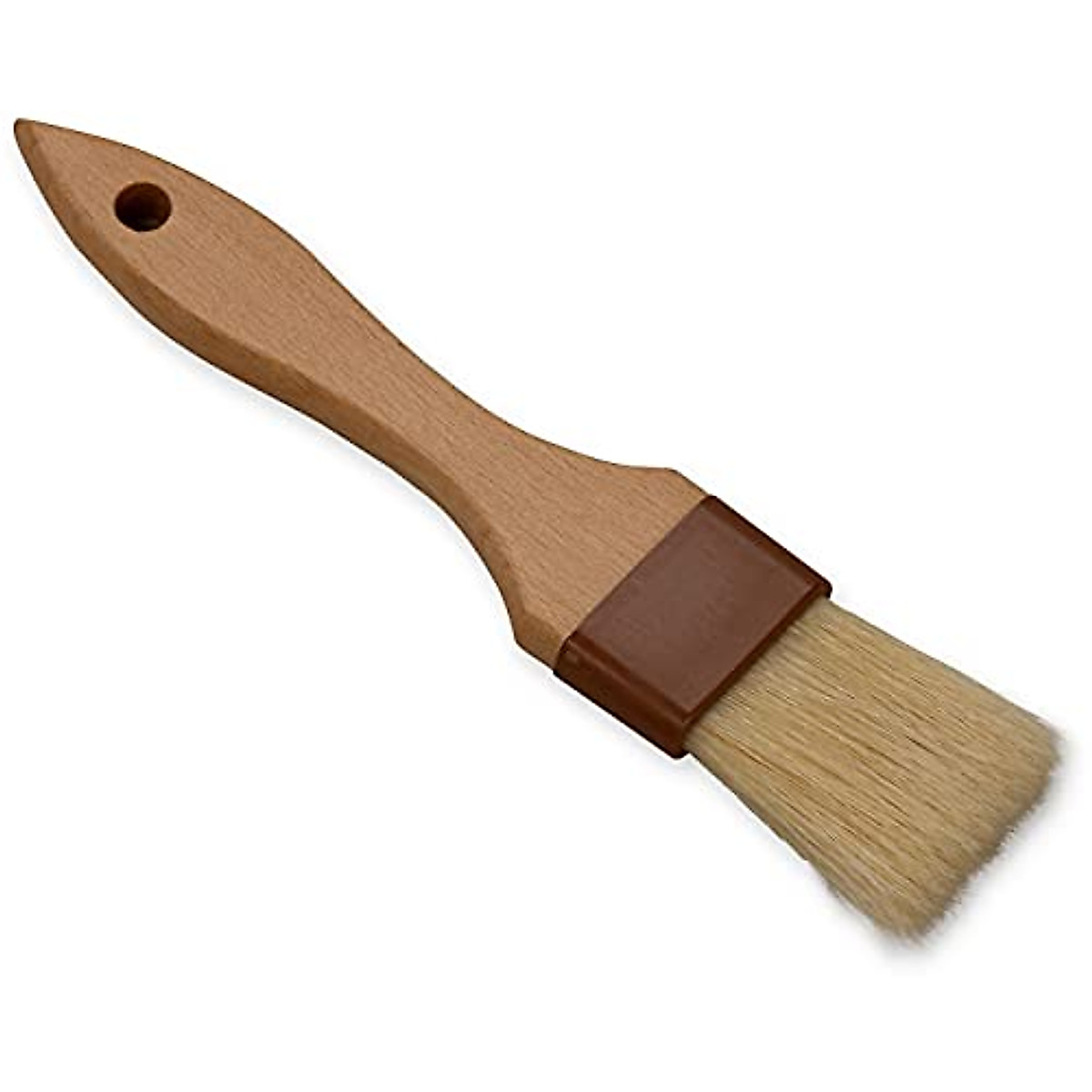 SPARTA 4037300 Boarhair Basting Brush, Flat Brush With Ergonomic Handle, 1.5 Inches, Brown