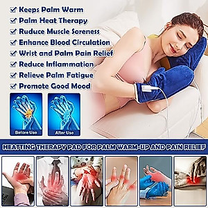 ALDIOUS 2 Pack Electric Hand Warmers for Hand Pain Relief, Heating Pad Wrap for Carpal Tunnel, Tendonitis, Rheumatoid, Osteoarthritis, 86-158℉ Adjustable Temperature, Auto Shut Off