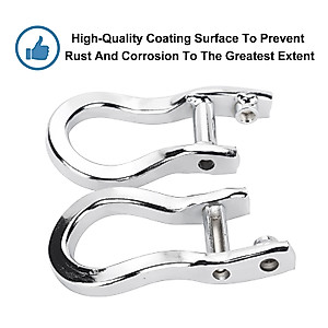 ONER Tow Hooks Compatible with 2019 2020 2021 & Newer Chevy Silverado 1500, Replaces # 84280202（Chrome）