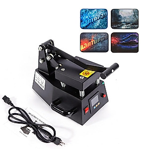 Heat Press Machine, 110V Digital Press Single Heater 600W Small Digital Label Heat Press Machine T-Shirt Logo Printing for Transfer Stickers Labels DIY Logo, 0-250℃