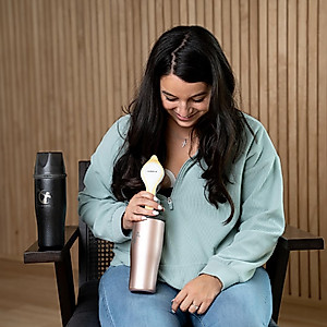 CERES CHILL Mini Breastmilk Chiller Demigoddess, Reusable Breastmilk Storage Container, Keeps Milk at Safe Temperatures for Up to 16 Hours,Bottle Cooler,Connects W/Most Major Pumps (Shimmering Black)