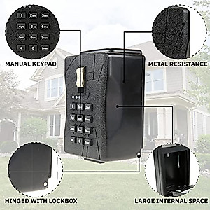 NU-SET Eyecon WiFi-Enabled Smart Lock Box Key Sharing for Home, Commercial Use, Real Estate, or Vacation Rental - Manage Access Remotely, Exclusive Feature Blockchain Secure Photo Key, 7080-3