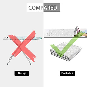 ABA Magnetic Ironing Blanket 33"x19" Washer Dryer Heat Resistant Pad, Portable Iron Board Alternative Cover with Magnets, New Version