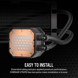 Corsair iCUE H100i Elite CAPELLIX XT Liquid CPU Cooler - Two AF120 RGB Elite Fans - 240mm Radiator - Intel® LGA 1700, 1200, 115X, 2066, AMD® AM5, AM4 - Included iCUE Commander CORE - Black