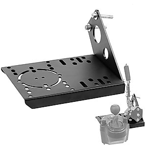 Supllueer Racing Shifter Mounting Bracket Fit for Our Steering Wheel Stand, Gear Lever Mount Accessorie with Mounting Bolts,Supports Simultaneous Installation of Shifter and Handbrake