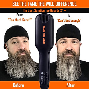 Tame's Beard Straightener for Men - Hair and Beard Armor - Orange Walnut Beard Soap - Bundle.