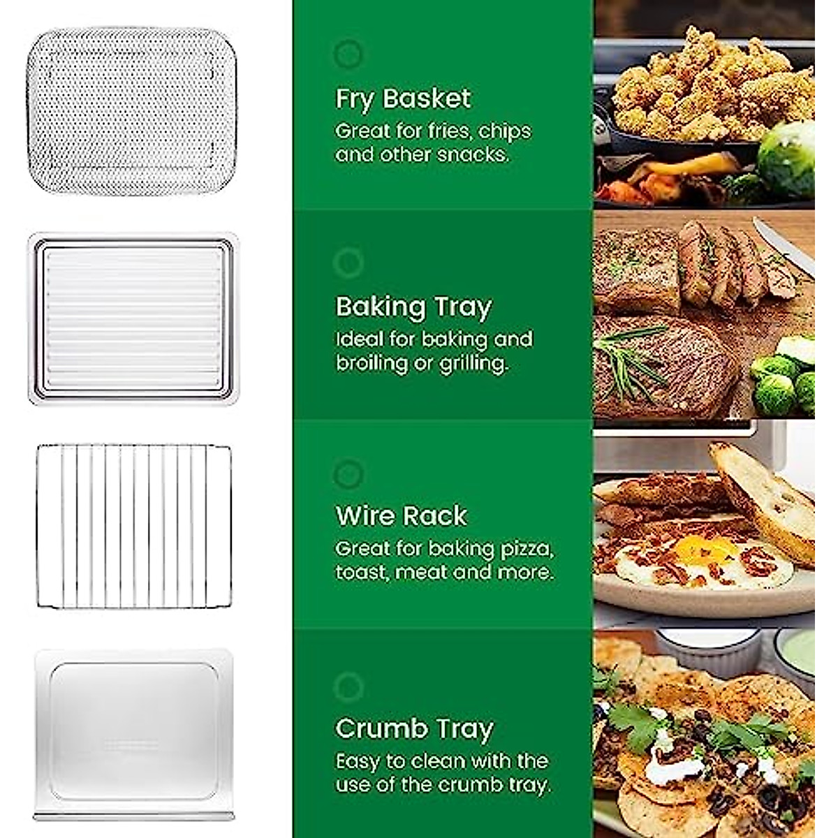 VAL CUCINE 26.3 QT/25 L Extra-Large Smart Air Fryer Toaster Oven, 10-in-1 Convection Countertop Oven Combination (Brushed Stainless Steel Finish)