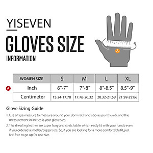 YISEVEN Women's Merino Rugged Sheepskin Shearling Leather Gloves Mittens Sherpa Fur Cuff Thick Wool Lined and Heated Warm for Winter Cold Weather Dress Driving Work New Year Gifts, Camel Medium