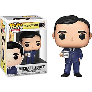 POP The Office - Michael Scott Funko Pop! Vinyl Figure (Bundled with Compatible Pop Box Protector Case), Multicolored, 3.75 inches
