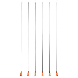 PATIKIL 15Ga x 10 Inch Dispensing Needle Tips, 6Pcs Stainless Steel and Plastic Glue Needle Tube Blunt Tips with Luer Lock for Glue Oil Applicator, Orange