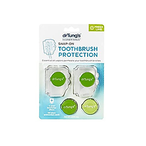 DrTung’s Snap-on Toothbrush Protection, Twin-Pack