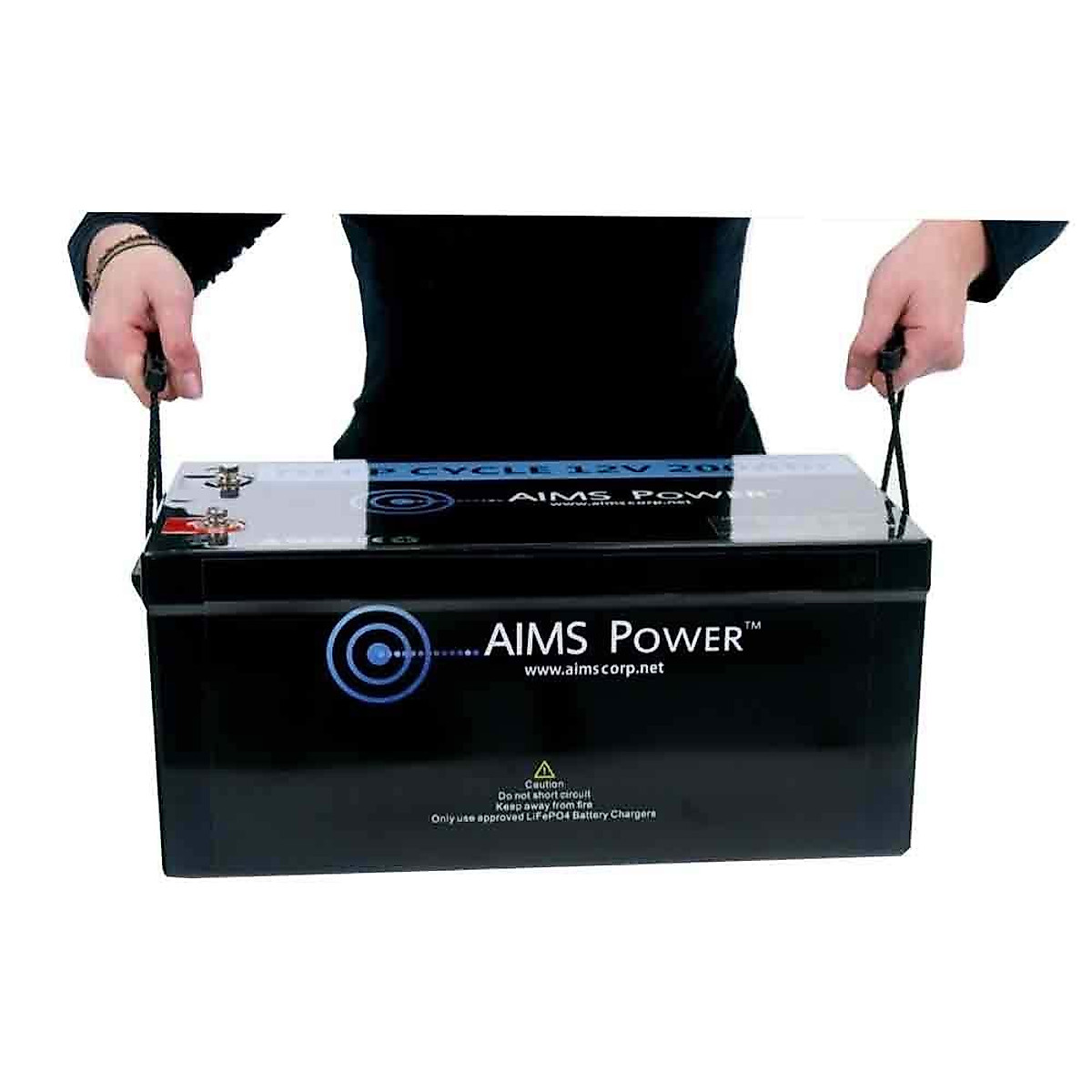 AIMS POWER Lithium Battery 12V 200Ah LiFePO4 with Bluetooth Monitoring 4000+ Cycles Ideal for Home, RV, and Off Grid Application