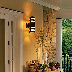 MUUTOON Outdoor Wall Sconce Modern Porch Wall Lights Exterior Light Fixture Waterproof Wall Mounted Wall Lamp Suitable for Garden, Terrace, Courtyard