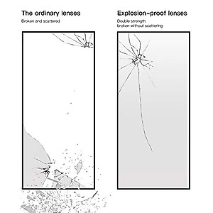 CASSILANDO Full Length Mirror 65" × 24", Floor Big Mirror,Standing Mirror, Against Wall for Bedroom,Dressing and Wall-Mounted Thin Frame Mirror (Black, 65x24)