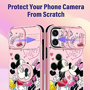 oqpa for iPhone 14 Pro Max Case Cute Cartoon Phone Case with Camera Cover+Ring Stand for 14 ProMax for Women Girly Cool Boy Kawaii Funny Case for Apple iPhone 14 Pro Max 6.7", Minn Micki