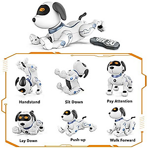 okk Robot Dog Toys for Kids, Remote Control Robot Toys, Interactive & Smart Programmable Walking Dancing RC Dog Robot, Rechargeable Electronic Pets Gifts for Boys Girls Age 6, 7, 8, 9, 10,11,12