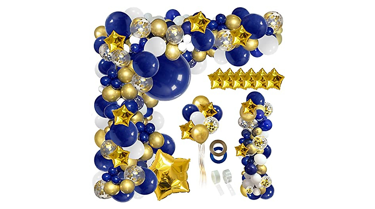 Celebrate in Style with JULLIZ Navy Blue & Gold Balloon Kit