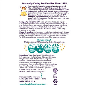 Fairy Tales Curly Q Kids Styling Spray Gel - 8 oz - Paraben , Sulfate , Gluten and Nut Free - Daily, for all Types of Curls Including Multi Cultural Hair