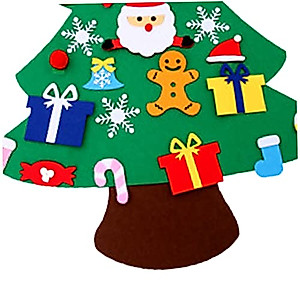 BESTOYARD Felt Christmas Tree Craft Felt Christmas Ornaments Felt Christmas Tree Toddlers Felt Wall Hanging Christmas Tree DIY Felt Ornaments Vintage Felt Ornaments Decorations Puzzle Child