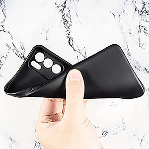 Shantime Oppo Reno 6 5G Case, Soft TPU Back Cover Shockproof Silicone Bumper AntiFingerprints FullBody Protective Case Cover for Oppo Reno 6 5G Black