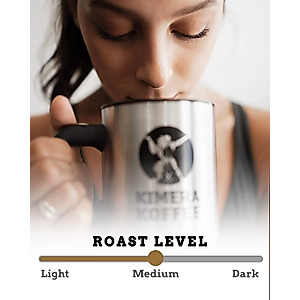 Kimera Koffee - Organic Medium Roast Ground Coffee | Original Blend | Infused with Brain Vitamins |Taurine, Alpha GPC, DMAE, and L-theanine | Enhance Cognitive Stamina & Athletic Performance | 12oz