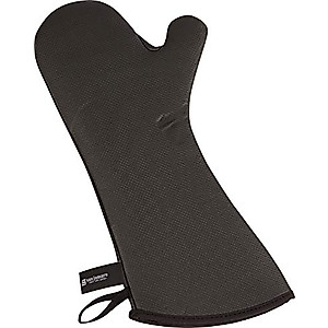 San Jamar Ultigrip Oven Mitt with Heat and Cold Protection for Cooking, Bakeries, Kitchens, And Restaurants, Neoprene, 17 Inches, Black, 1 Count
