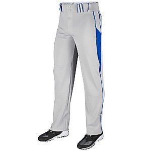 Champro Men's Standard Adult Triple Crown Baseball Pant, Grey, Royal, 4X-Large